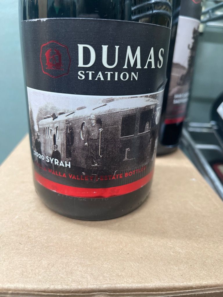 2020 Dumas Station Syrah, USA, Washington, Columbia Valley, Walla Walla ...