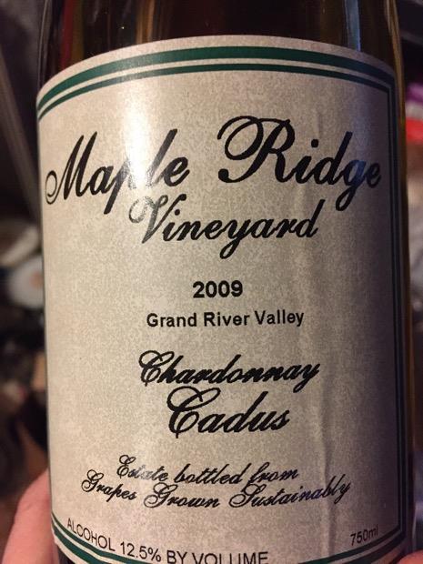2020 Maple Ridge Vineyard Chardonnay Cadus, USA, Ohio, Grand River ...