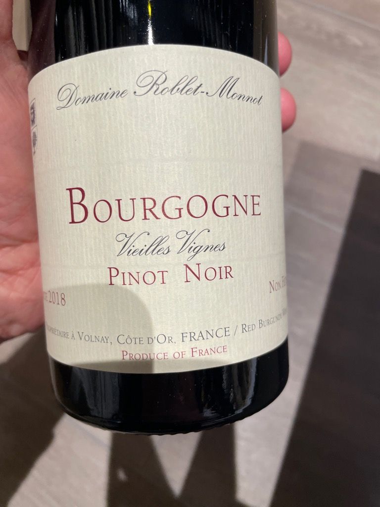 2018 Domaine Roblet-Monnot Bourgogne Vieilles Vignes, France, Burgundy ...
