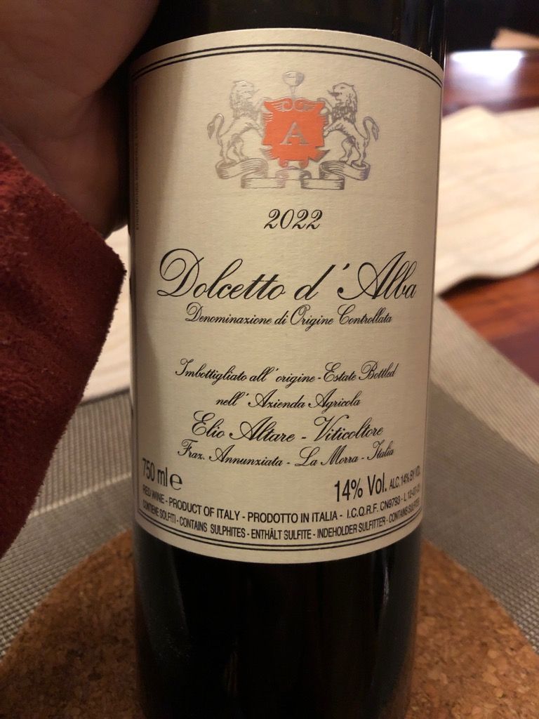 2022 Elio Altare Dolcetto d'Alba, Italy, Piedmont, Alba, Dolcetto d'Alba - CellarTracker