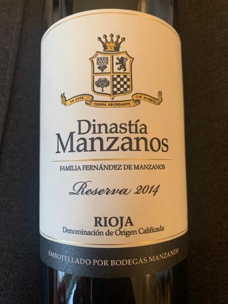2015 Dinastía Manzanos Rioja Reserva, Spain, La Rioja, Rioja ...