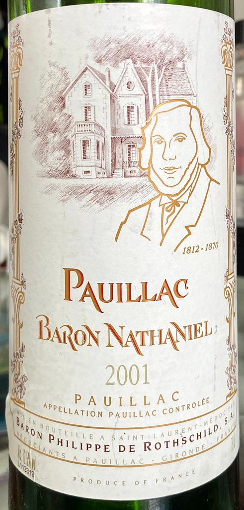 1996 Baron Philippe de Rothschild Pauillac Baron Nathaniel, France ...