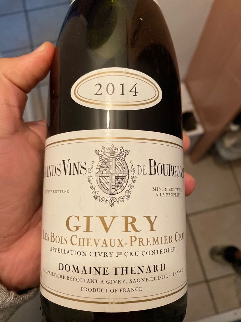 2014 Domaine Thenard Givry 1er Cru Les Bois Chevaux, France, Burgundy ...