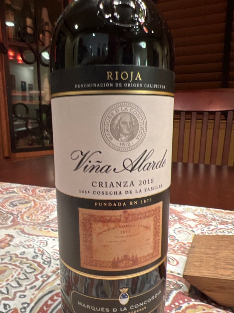 2019 Marqués de la Concordia Rioja Vina Alarde Crianza, Spain, La Rioja, Rioja - CellarTracker