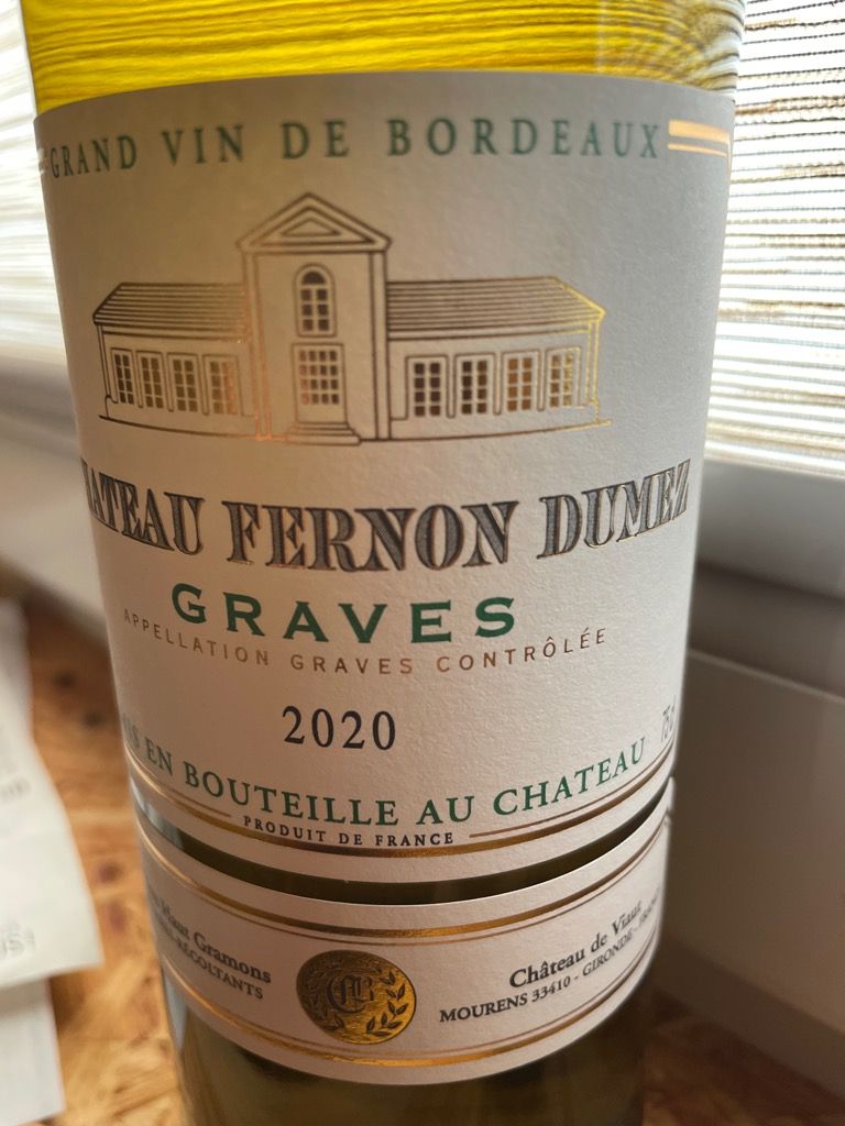 2020 Château Fernon Dumez, France, Bordeaux, Graves - CellarTracker