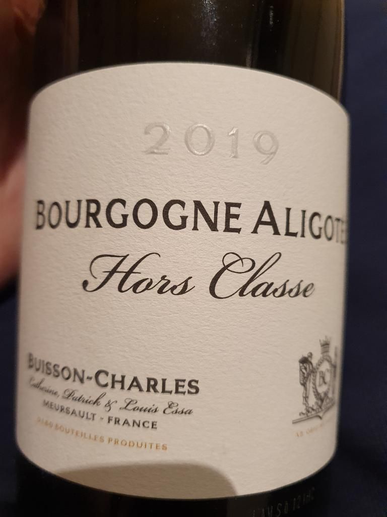 2019 Buisson-Charles Bourgogne-Aligoté Hors Classe, France, Burgundy ...