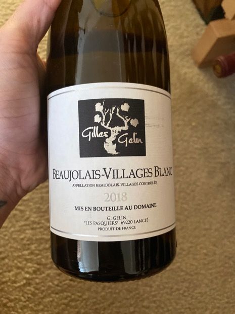 2018 Gilles Gelin Beaujolais-Villages Blanc, France, Burgundy ...