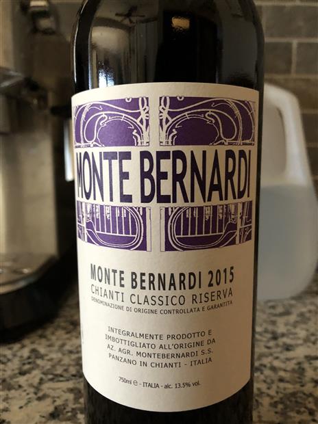 2015 Monte Bernardi Chianti Classico Fiasco, Italy, Tuscany, Chianti ...
