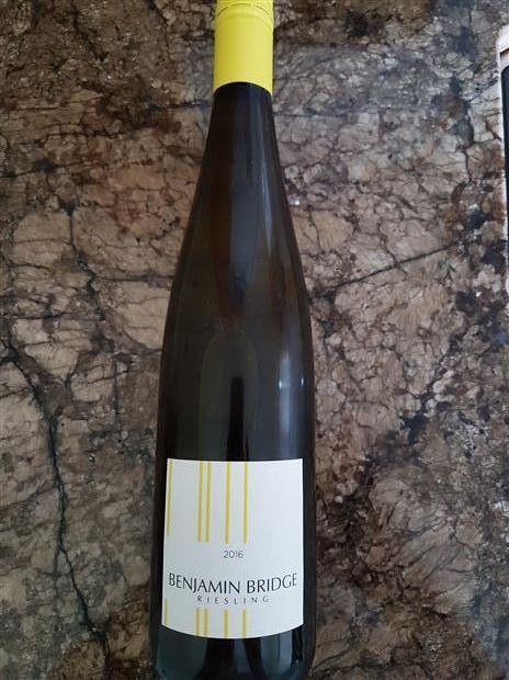 2016 Benjamin Bridge Riesling, Canada, Nova Scotia, Annapolis Valley ...