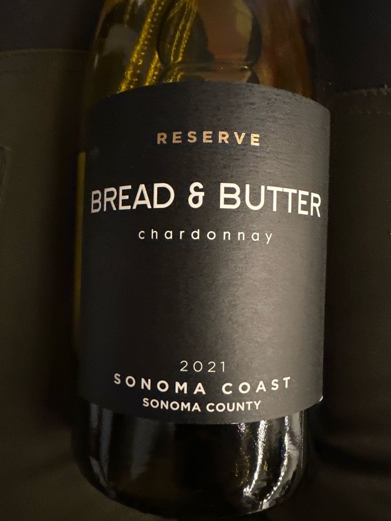 2021 Bread & Butter Chardonnay Reserve Sonoma Coast, USA, California ...