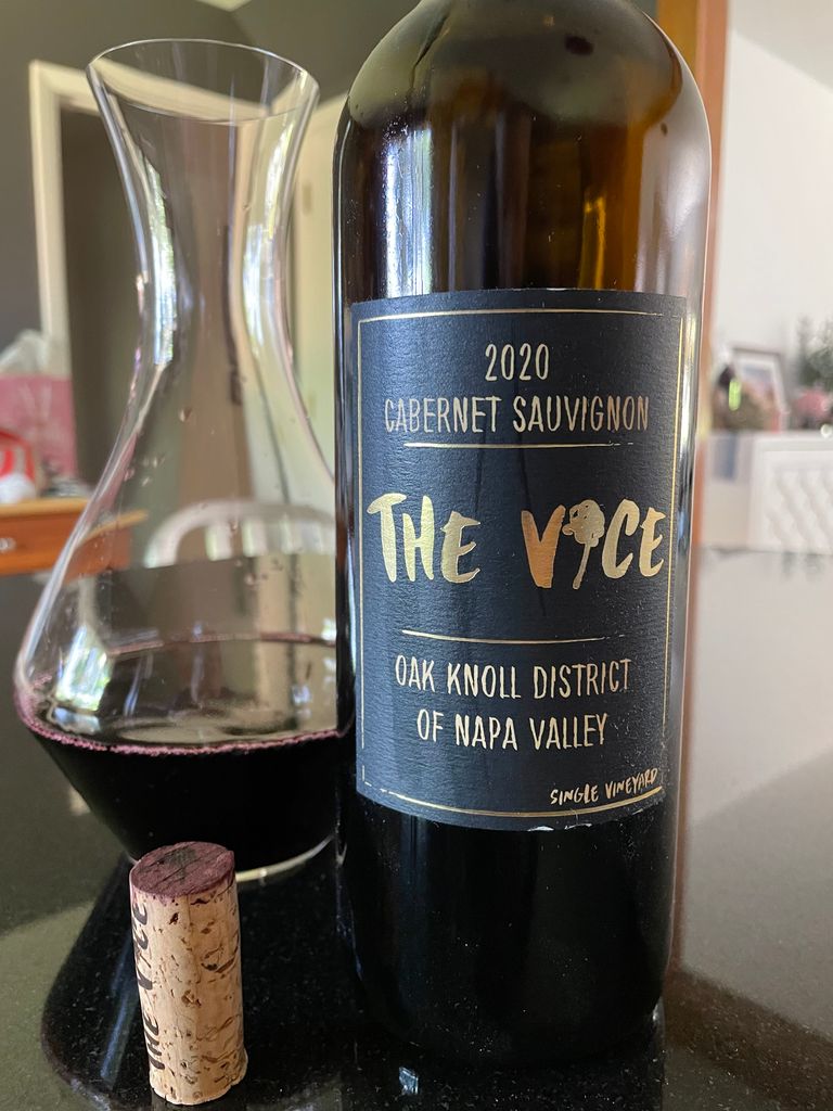 2020 The Vice Cabernet Sauvignon Oak Knoll District, USA, California ...