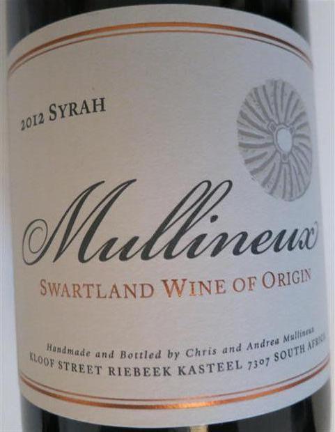 2012 Mullineux Syrah, South Africa, Coastal Region, Swartland - CellarTracker