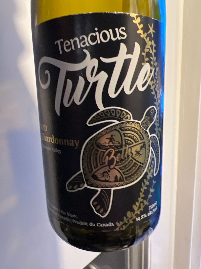 2018 Tenacious Turtle Chardonnay, Canada, British Columbia, Okanagan ...