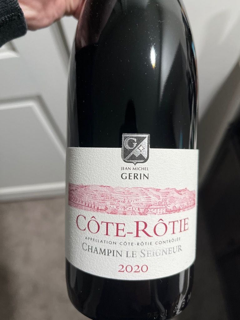 2020 Jean-Michel Gerin Côte-Rôtie Champin le Seigneur, France, Rhône ...