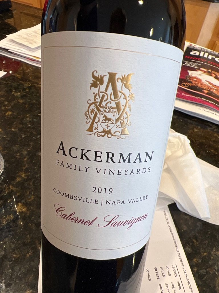2022 Ackerman Family Vineyards Cabernet Sauvignon, USA, California ...