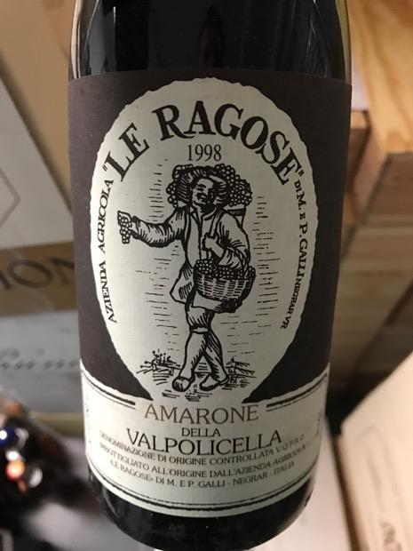 1998 Le Ragose Amarone della Valpolicella, Italy, Veneto, Valpolicella ...