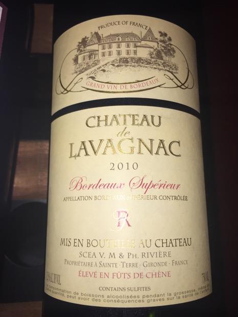 2010 Château de Lavagnac Bordeaux Supérieur, France, Bordeaux, Bordeaux ...
