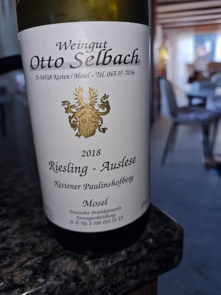 2018 Otto Selbach Kestener Paulinshofberg Riesling Auslese, Germany ...