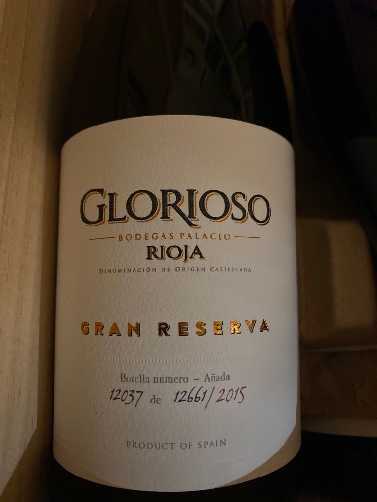 2015 Bodegas Palacio Rioja Glorioso Gran Reserva, Spain, La Rioja ...