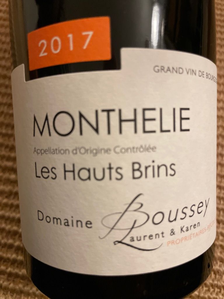 2019 Domaine Laurent Boussey Monthélie Les Hauts Brins, France ...