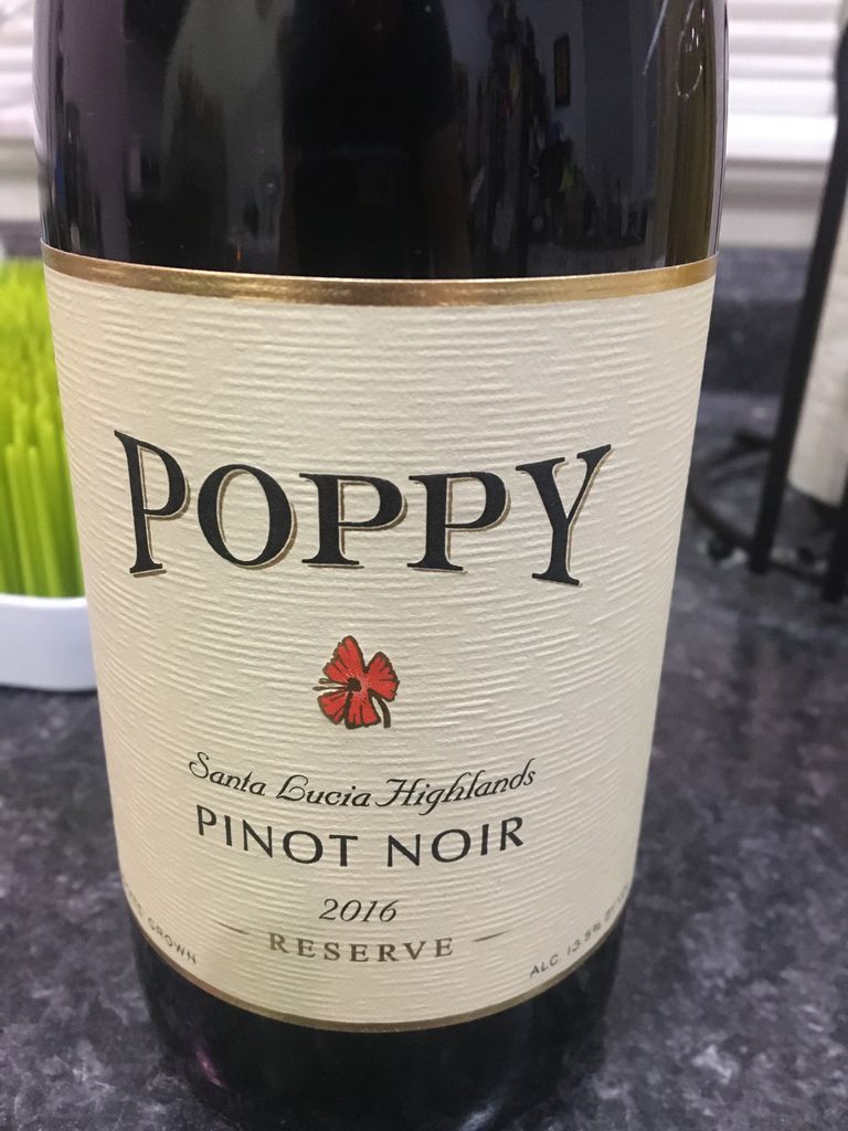 2017 Poppy Pinot Noir, USA, California, Central Coast, Santa Lucia ...