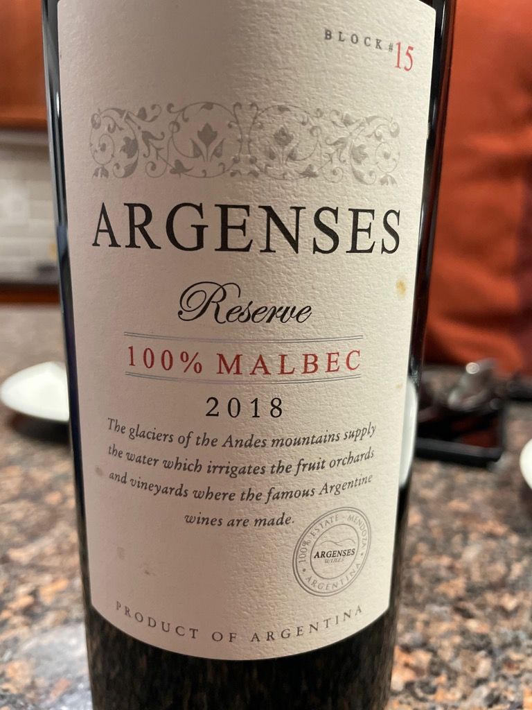 2013 Argenses Malbec Block 18 Winemakers Classic, Argentina, Mendoza ...