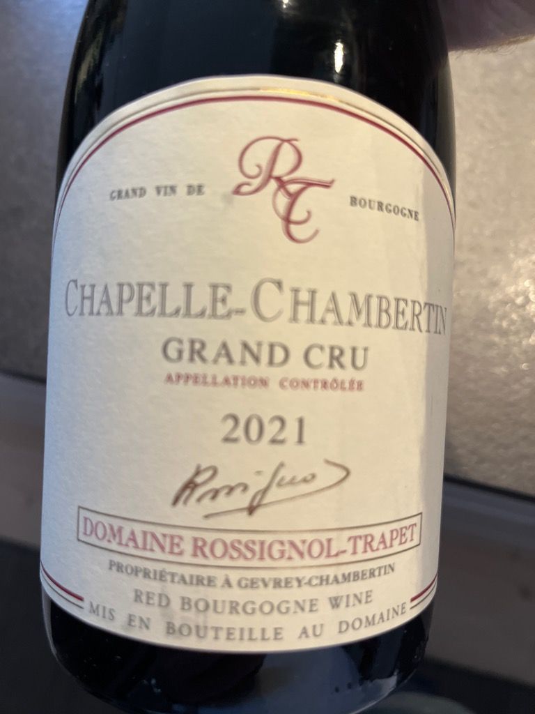 2021 Domaine Rossignol Trapet Chapelle-Chambertin, France, Burgundy ...
