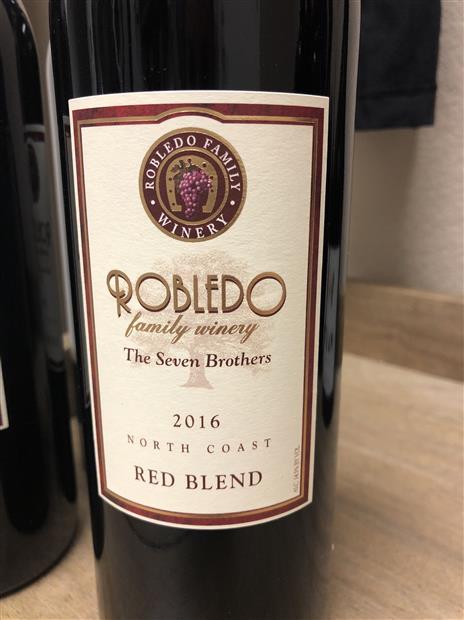 2016 Robledo Family Winery The Seven Brothers Red Blend, USA ...