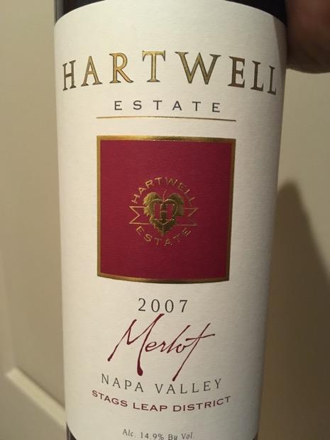 2007 Hartwell Vineyards Merlot, USA, California, Napa Valley, Stags ...