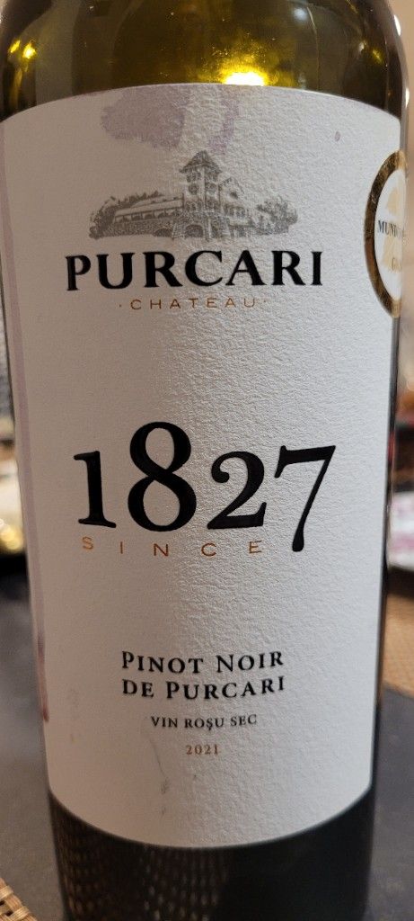 2021 Chateau Purcari Pinot Noir 1827, Moldova, Purcari - CellarTracker