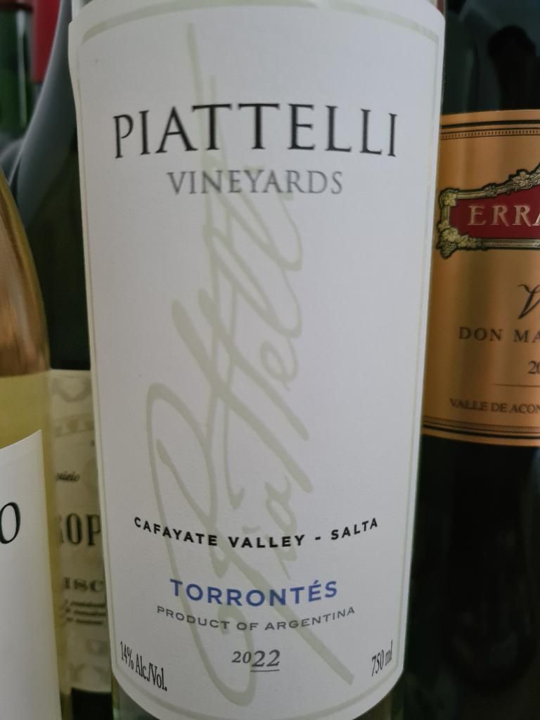2023 Piattelli Vineyards Torrontés, Argentina, Valles Calchaquíes ...