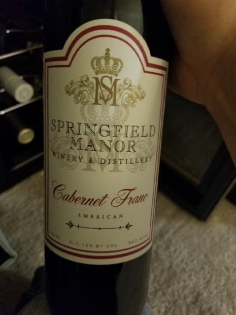 2021 Springfield Manor Cabernet Franc Springfield Manor Winery and ...
