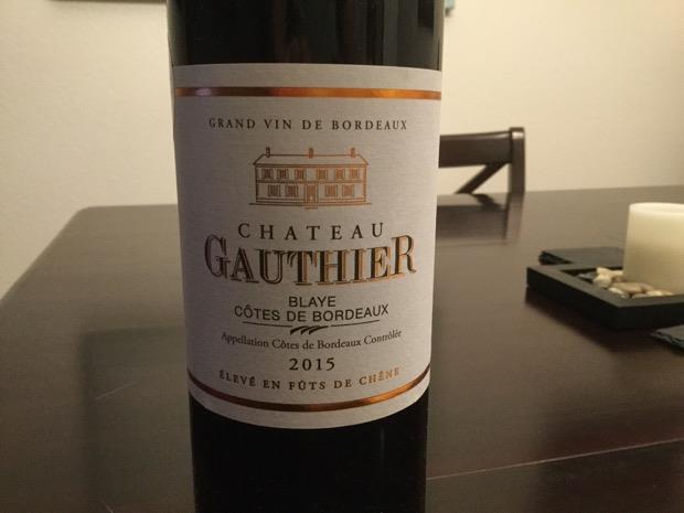2015 Château Gauthier, France, Bordeaux, Blaye Côtes de Bordeaux ...