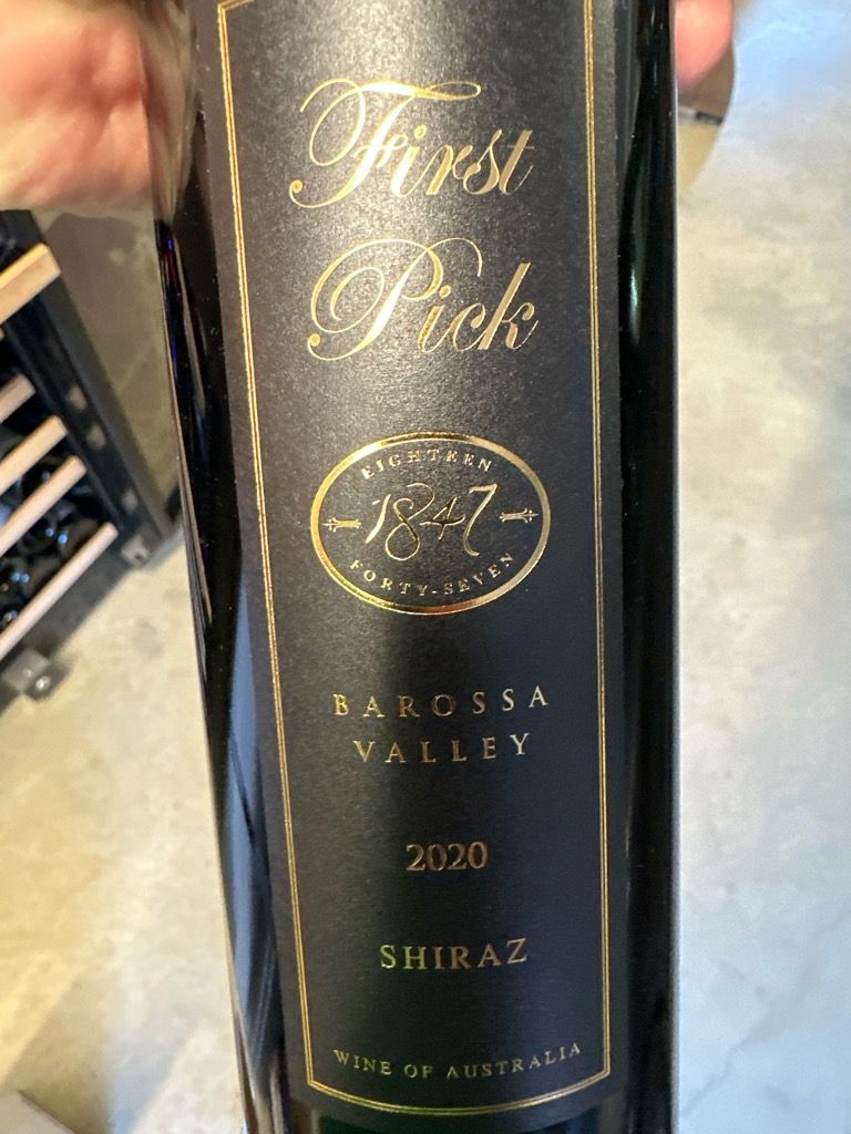 2022 Yaldara Shiraz 1847 First Pick Barossa Shiraz Rowland Flat ...