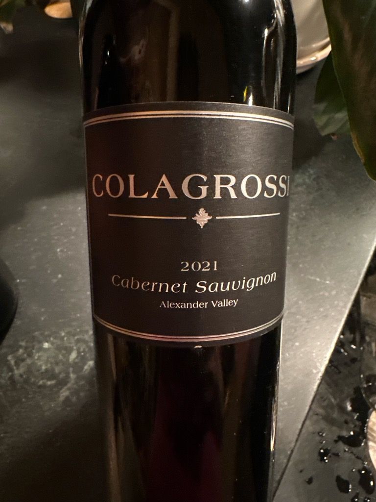 2021 Colagrossi Wines Cabernet Sauvignon, USA, California, Sonoma ...