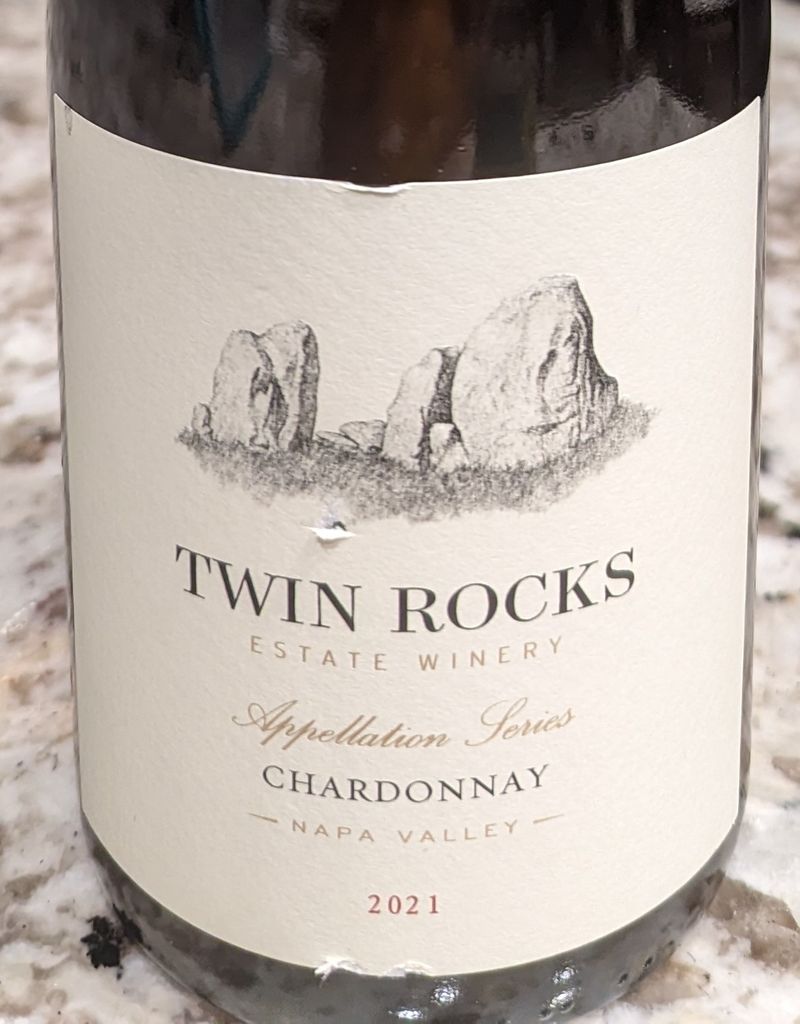 2021 Twin Rocks Estate Winery Chardonnay Appellation Series Napa Valley ...