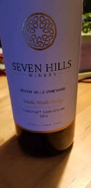 2018 Seven Hills Winery Cabernet Sauvignon Seven Hills Vineyard, USA, Washington, Columbia ...