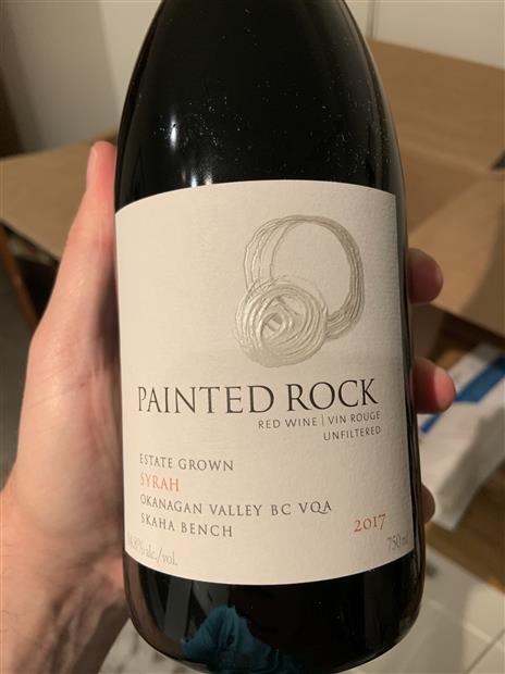 2017 Painted Rock Syrah, Canada, British Columbia, Okanagan Valley ...