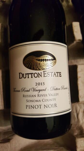 2015 Dutton Estate Pinot Noir Dutton Ranch Thomas Road Vineyard, USA ...