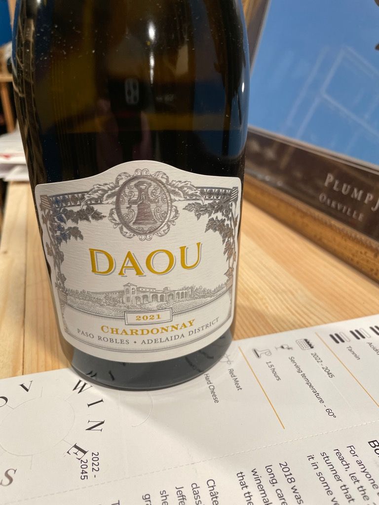 2021 Daou Vineyards Chardonnay Paso Robles Adelaida District, USA ...