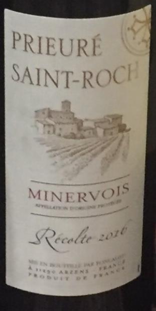 2016 Prieure Saint-Roch Minervois, France, Languedoc Roussillon ...