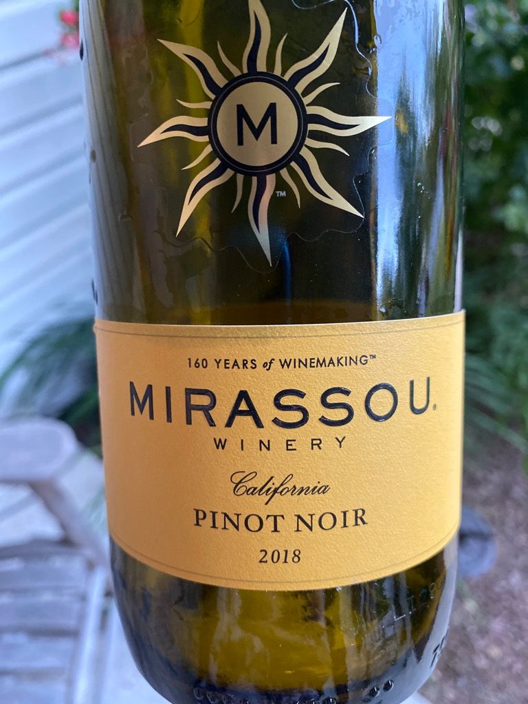 2018 Mirassou Cellars Pinot Noir, USA, California, Central Coast, Santa ...