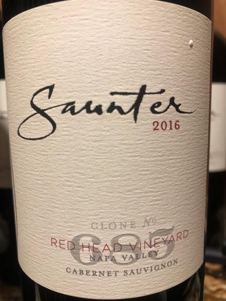 2016 Saunter Wines Cabernet Sauvignon Clone 685 Red Head Vineyard, USA ...