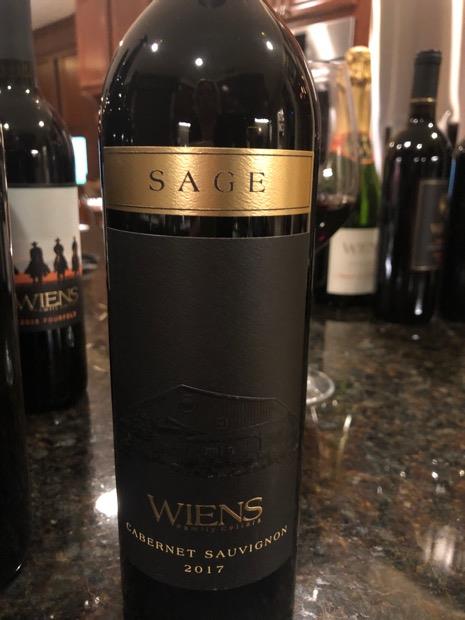 2017 Wiens Family Cellars Cabernet Sauvignon Sage Vineyard, USA ...