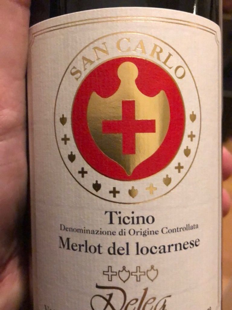 2019 Angelo Delea Merlot San Carlo Locarno, Switzerland, Ticino ...