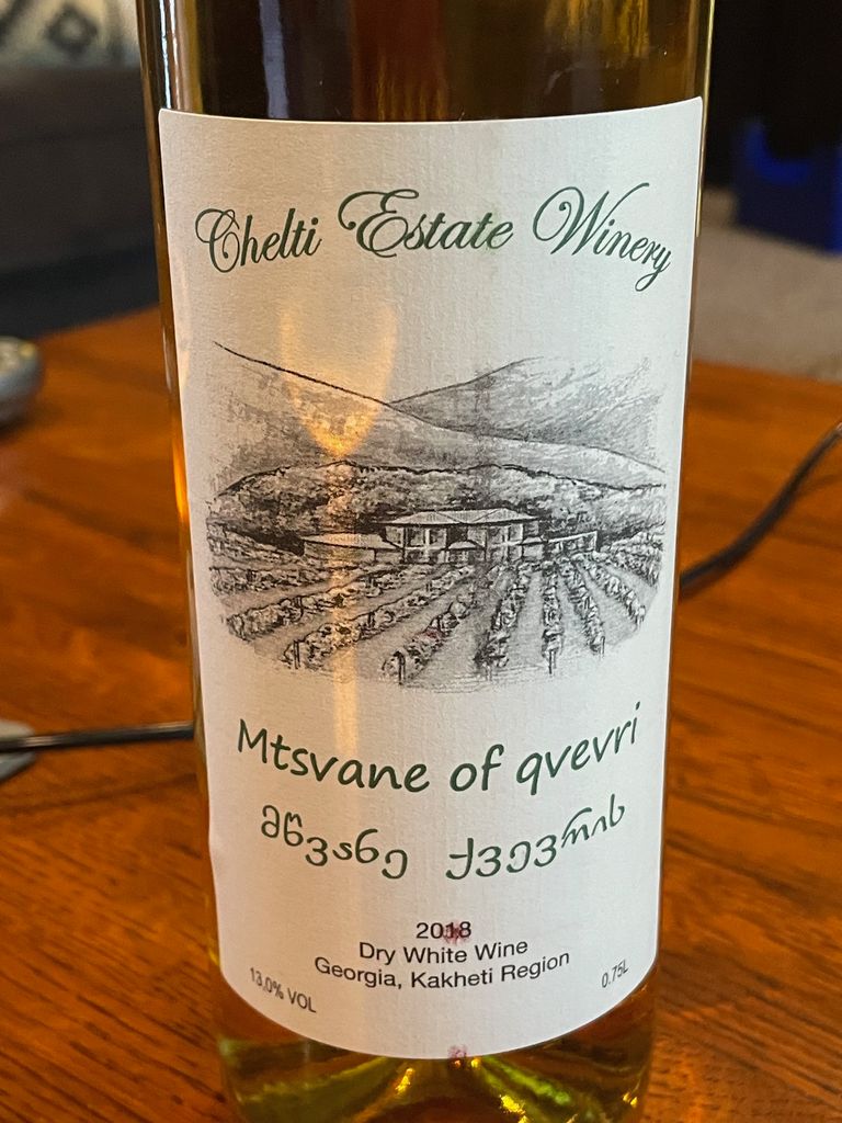 2019 Chelti Estate Winery Mtsvane Chelti of qveri, Georgia, Kakheti, Kvareli - CellarTracker