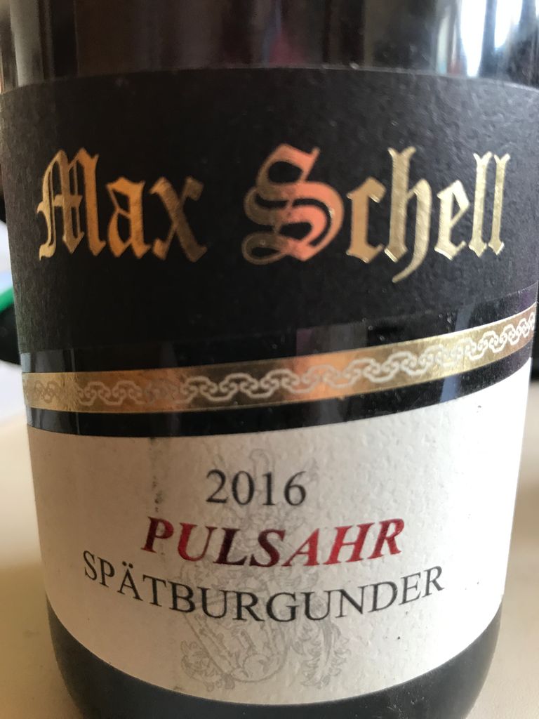 2022 Max Schell Spätburgunder Pulsahr, Germany, Ahr - CellarTracker