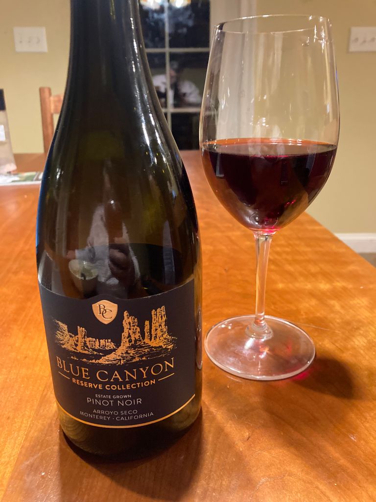 2021 Blue Canyon Wine Company Pinot Noir Reserve Collection Arroyo Seco ...