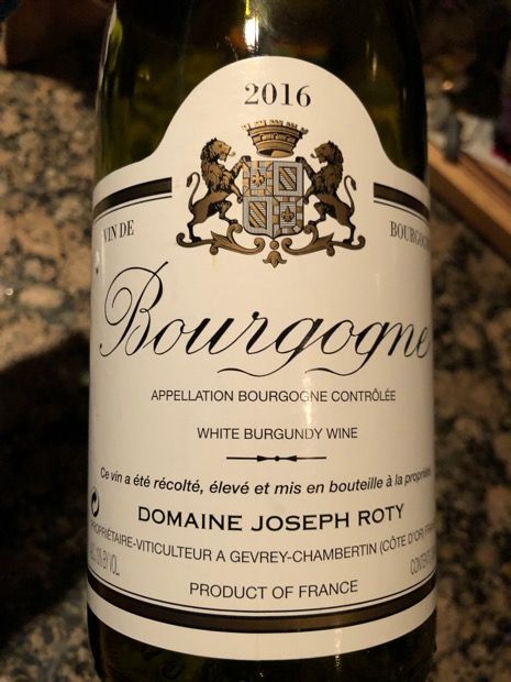 2015 Domaine Joseph Roty Bourgogne Blanc, France, Burgundy, Bourgogne ...