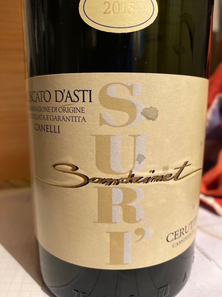2018 Cerutti Moscato d'Asti Canelli Suri Sandrinet, Italy, Piedmont, Asti, Moscato d'Asti ...